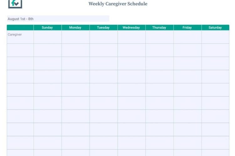 Schedule Weekly Caregiver Template - FirstVisit Software
